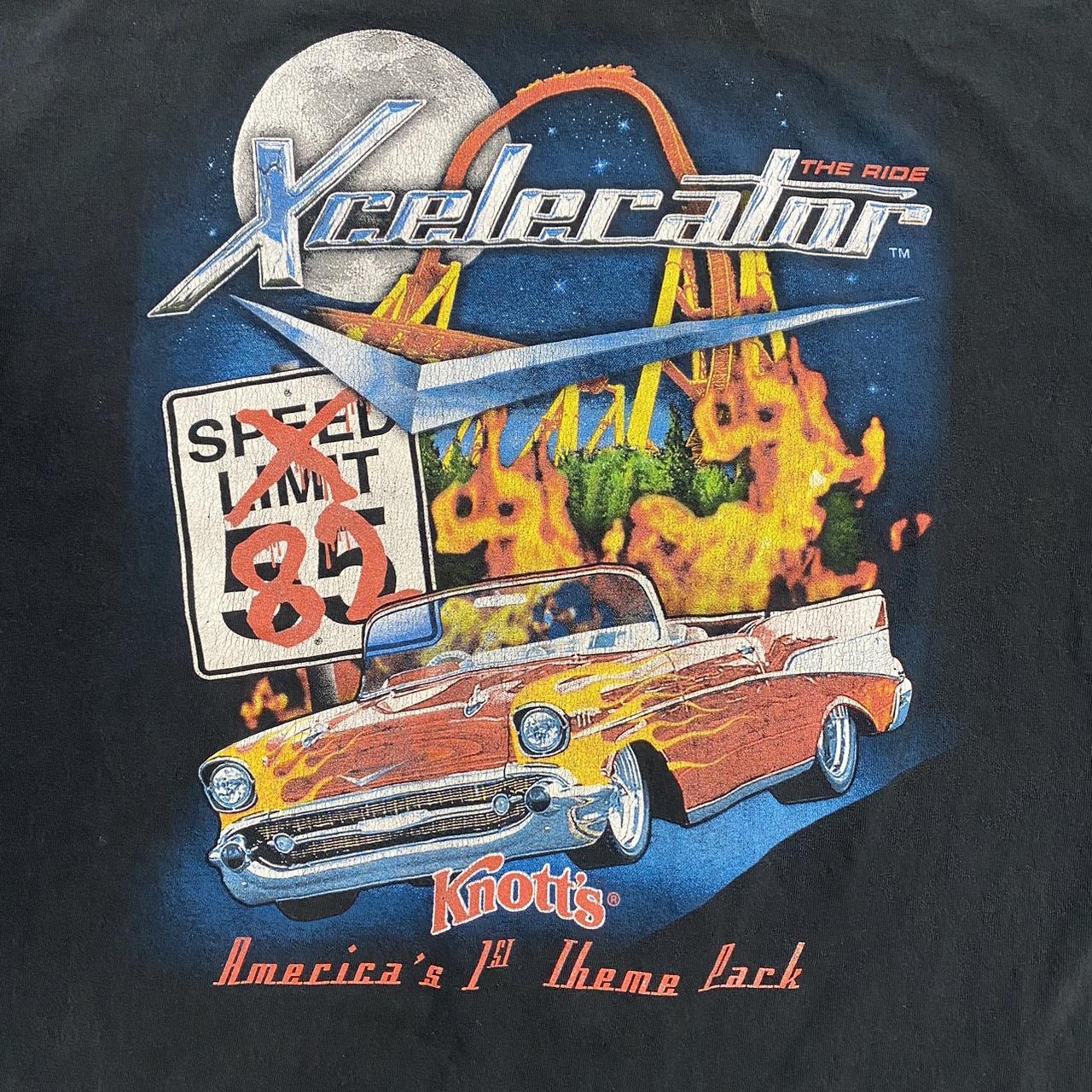 Y2K Knotts Berry Farm Xcelerator Ride Promo... - Depop