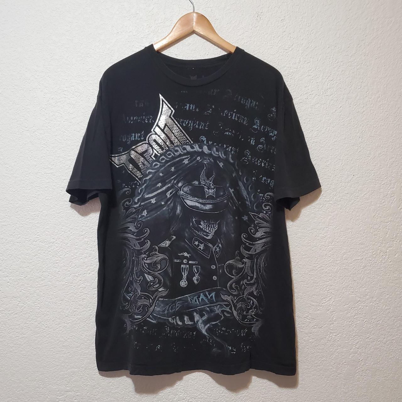 Y2K Tapout "Arrogant American" affliction style Tee... - Depop