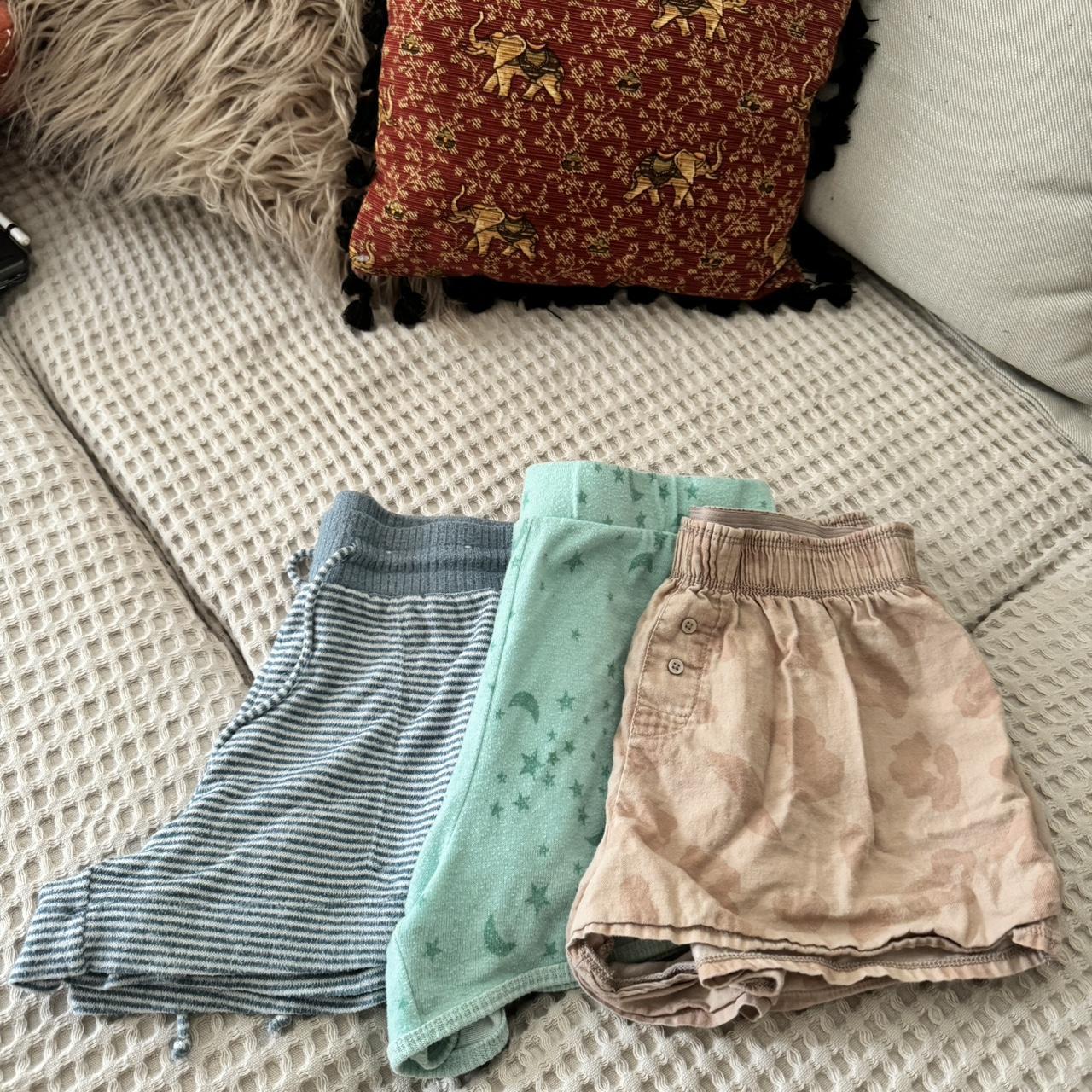 Set of 3 PJ shorts -all worn gently -all size... - Depop
