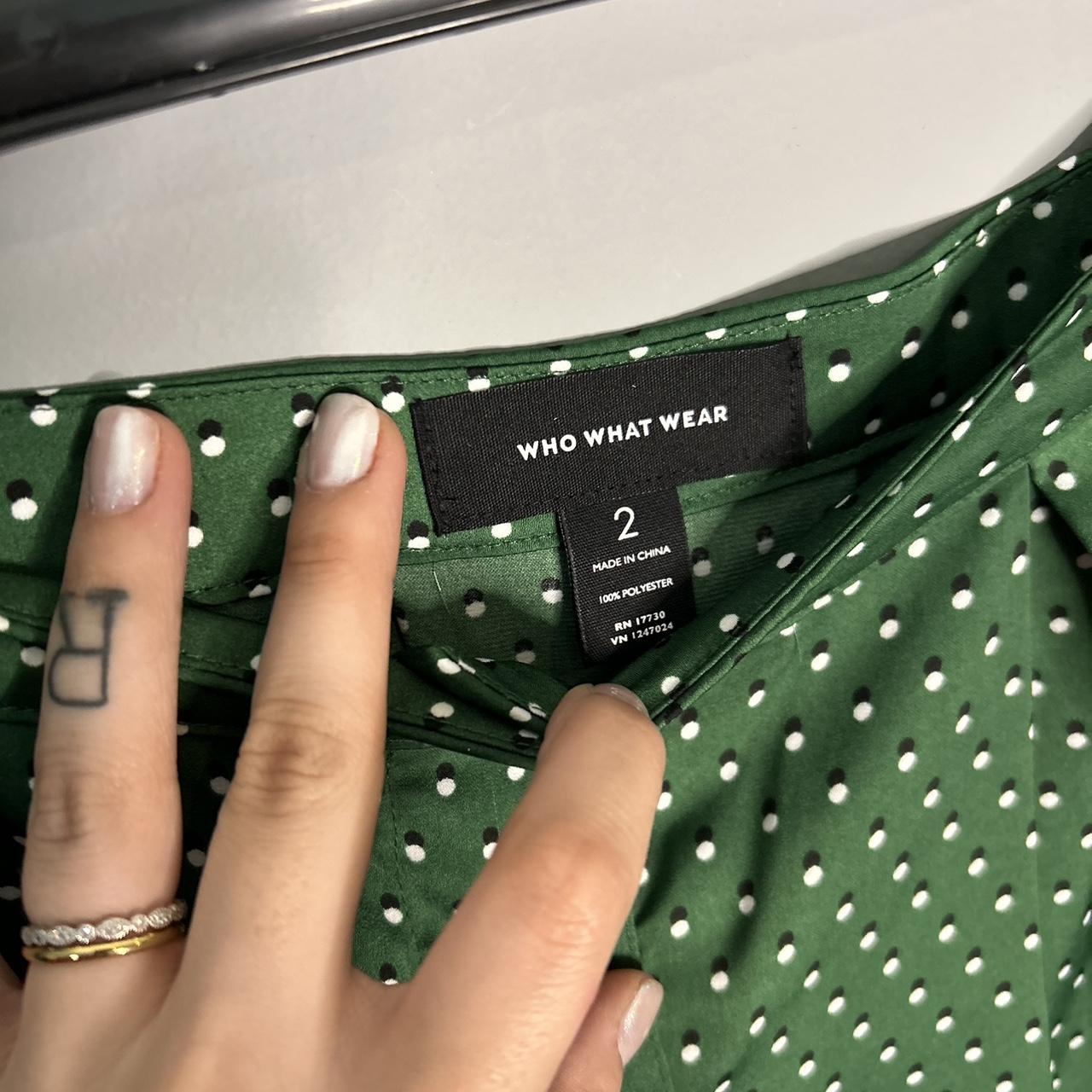 Me Too Women's Green and Black Skirt | Depop