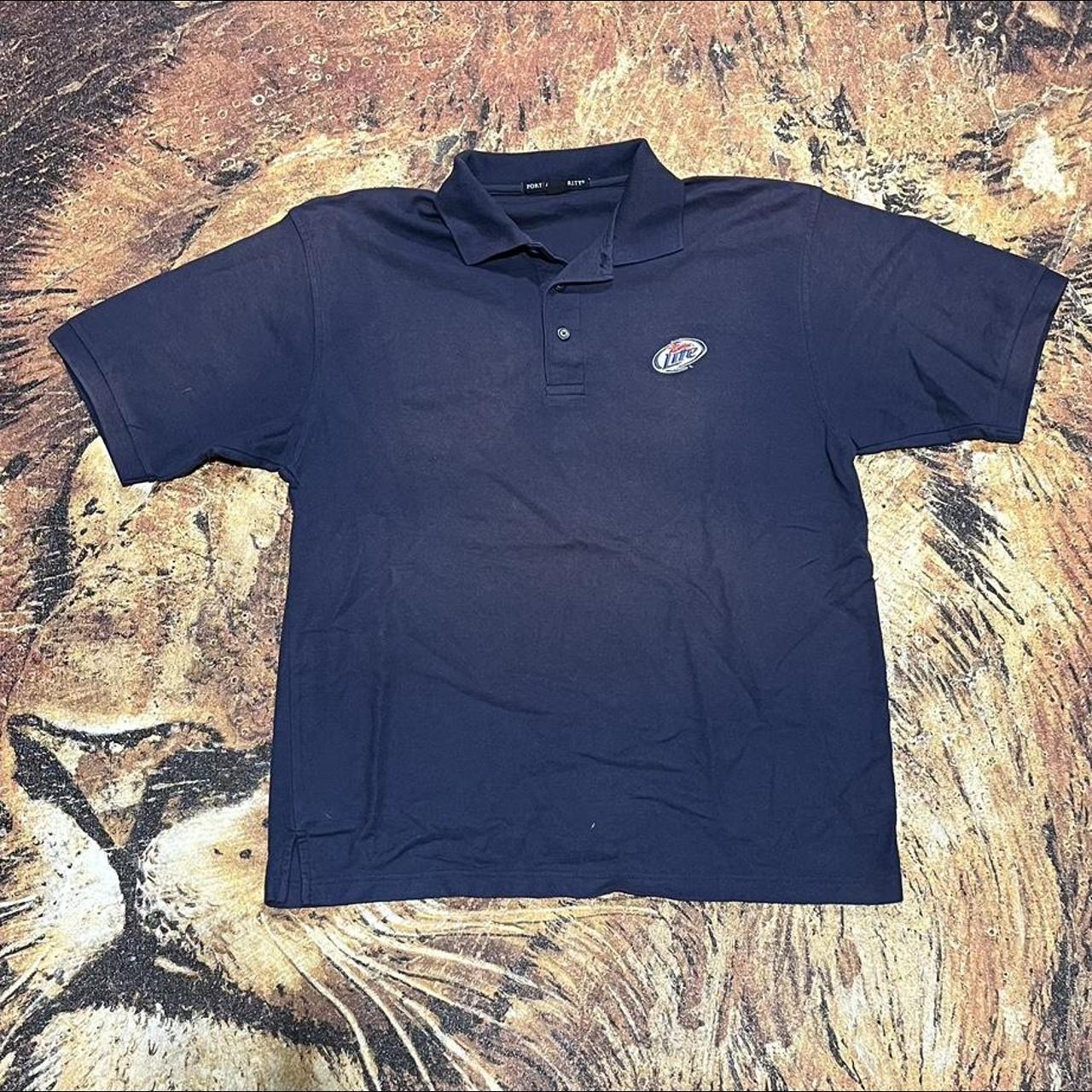 Dope miller lite polo with cool fade Size: large... - Depop