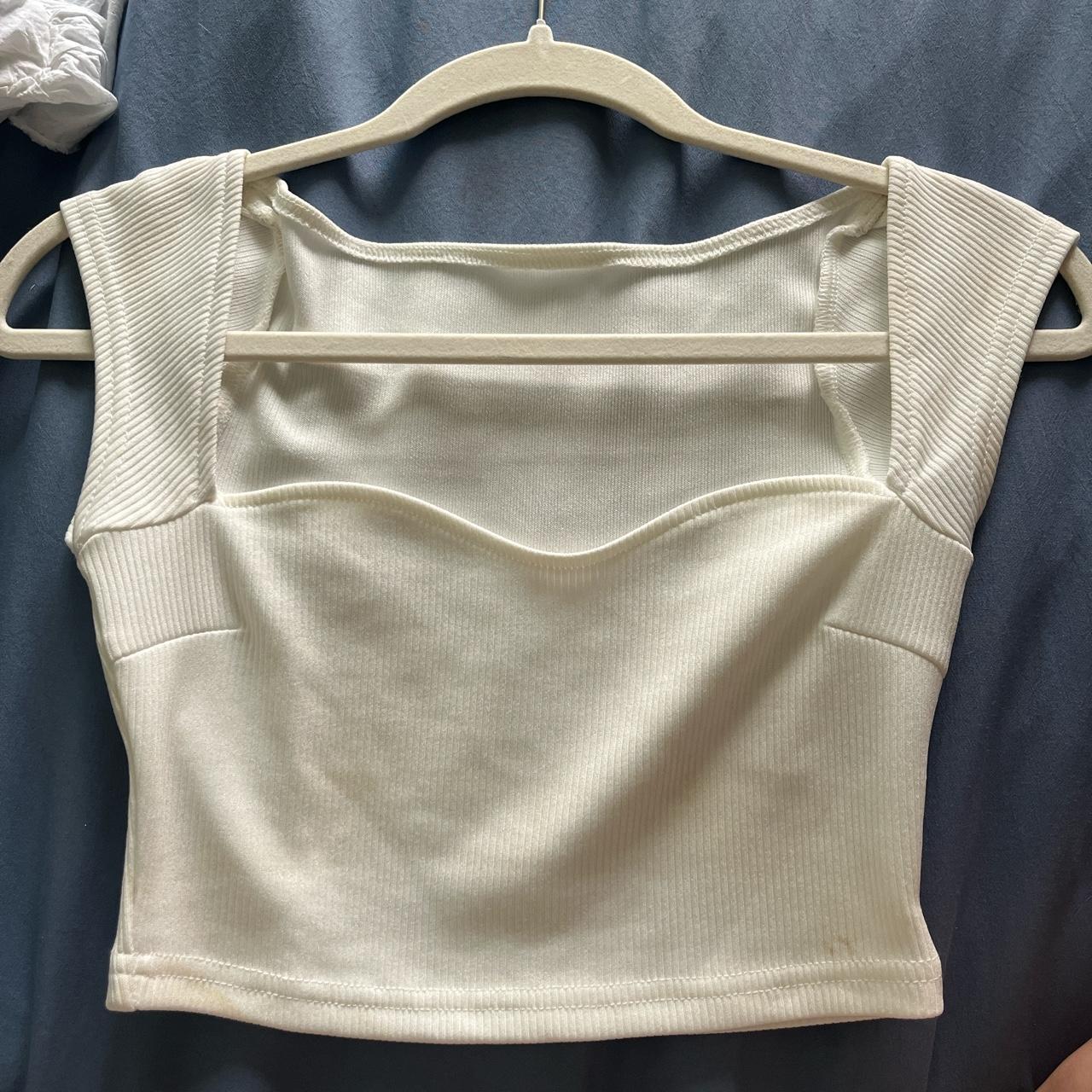 White cap sleeve top - great for going out, just... - Depop