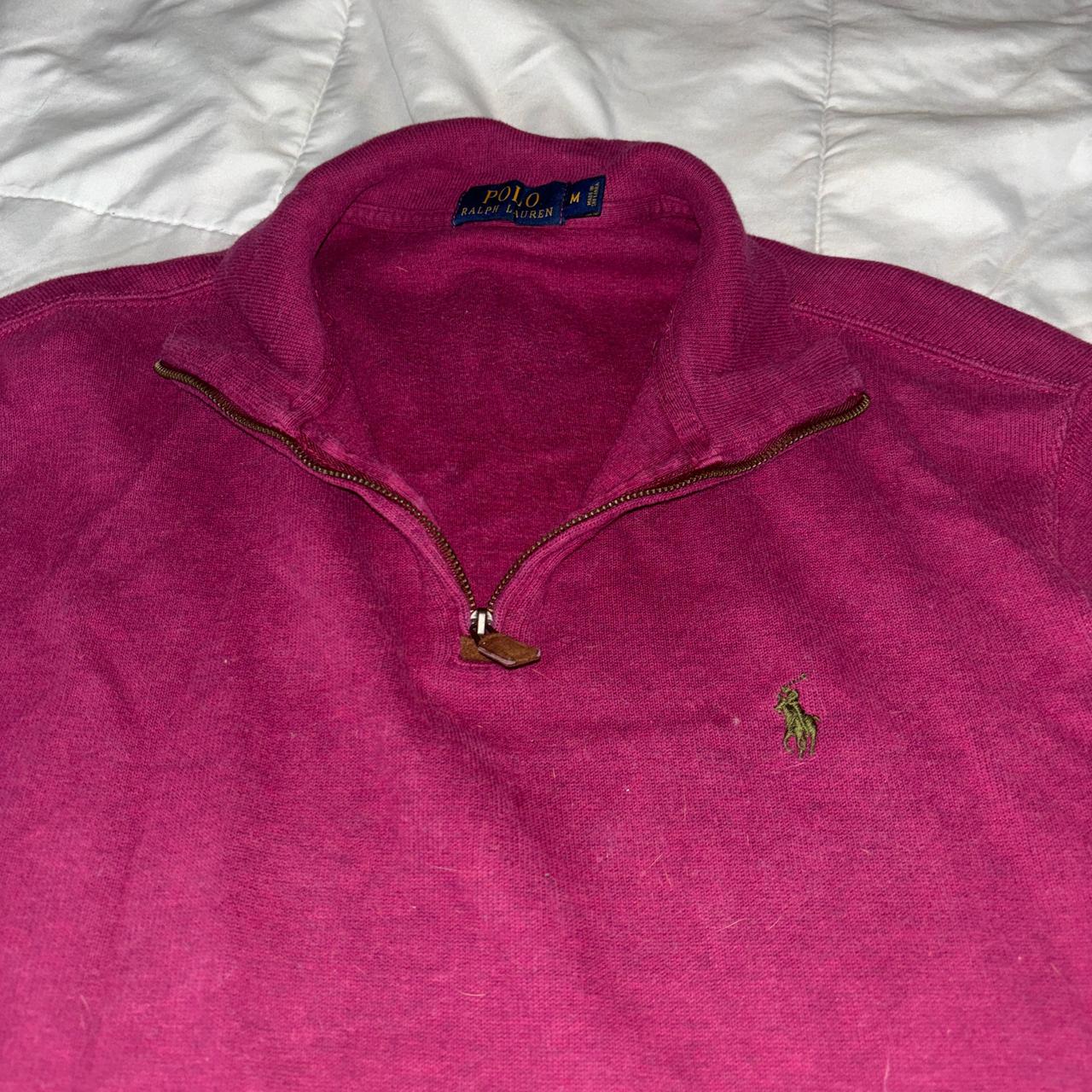 Ralph Lauren Berry colored Quarter zip perfect... - Depop