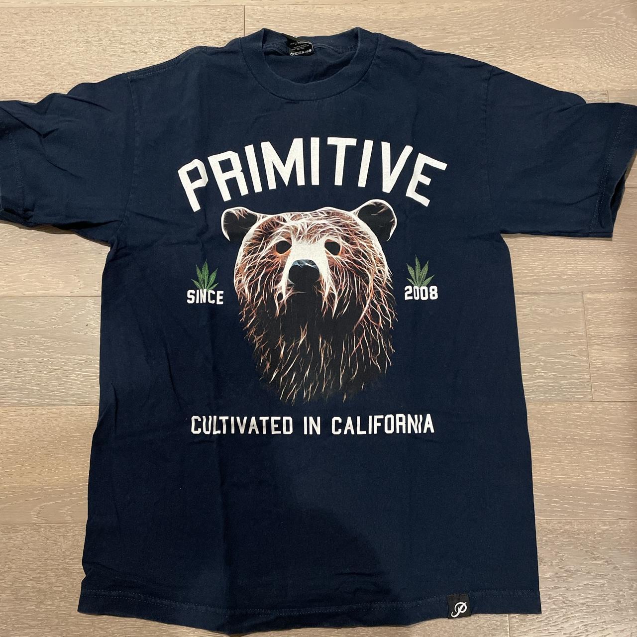 primitize shirt navy - slight fading - Depop