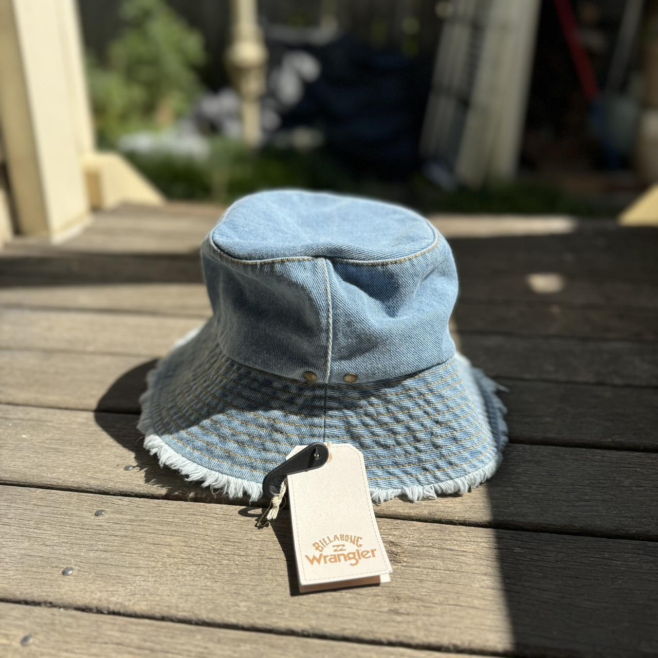 Brand new Wrangler recycled denim bucket hat. - Depop