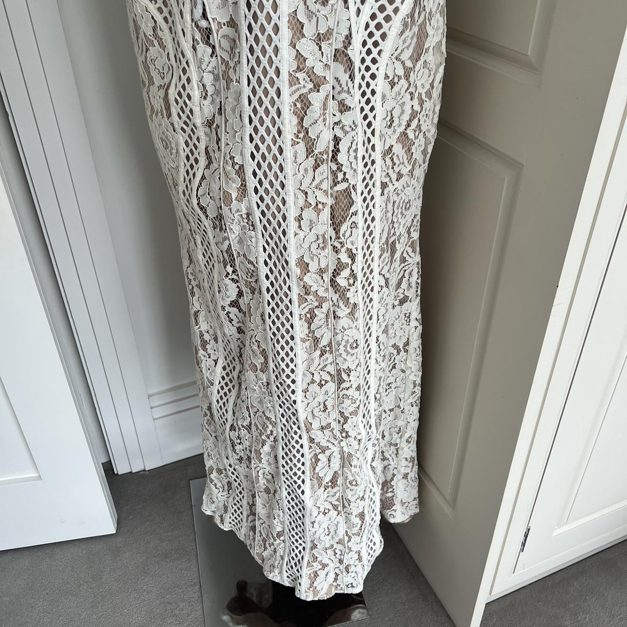 Forever unique Prom /cocktail dress Size 12 Cream... - Depop