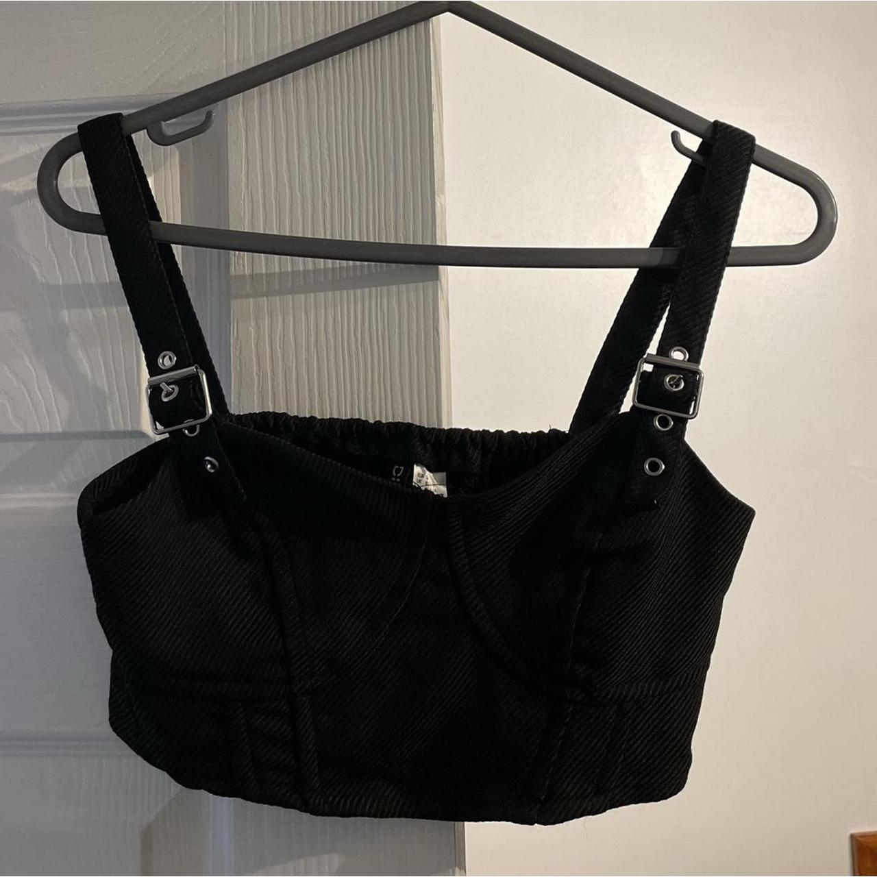 hey! it’s a basic black top - corset🍯 unfortunately... - Depop
