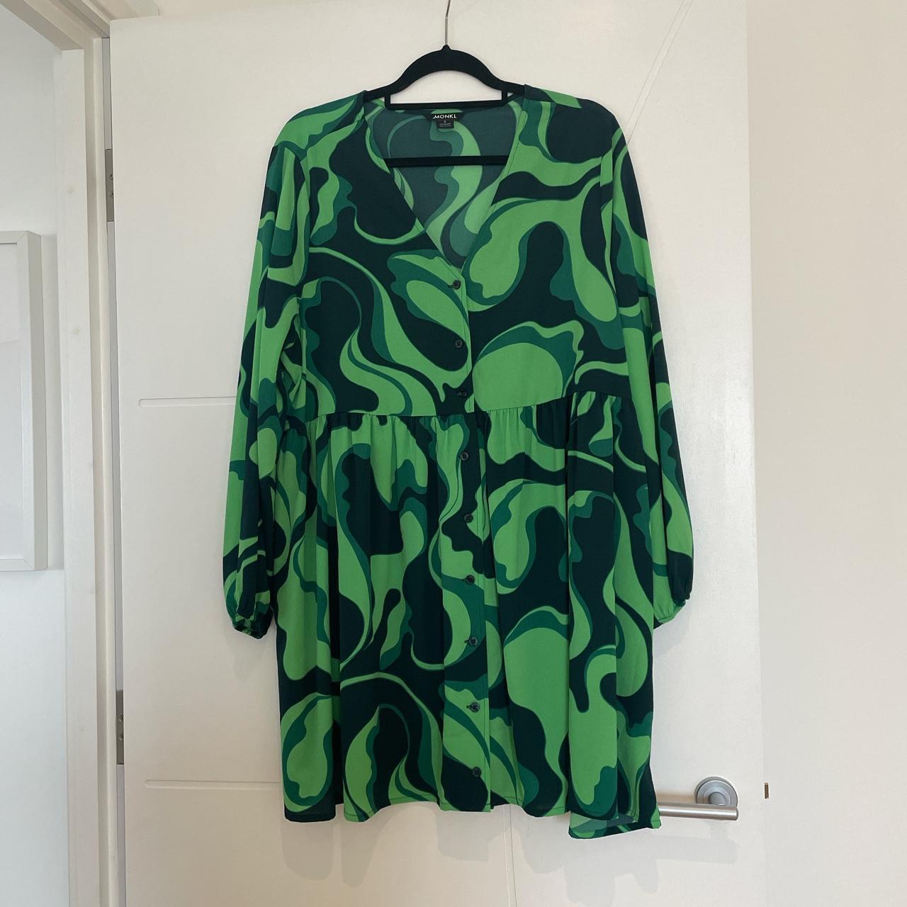 Monki Women's Green Dress | Depop