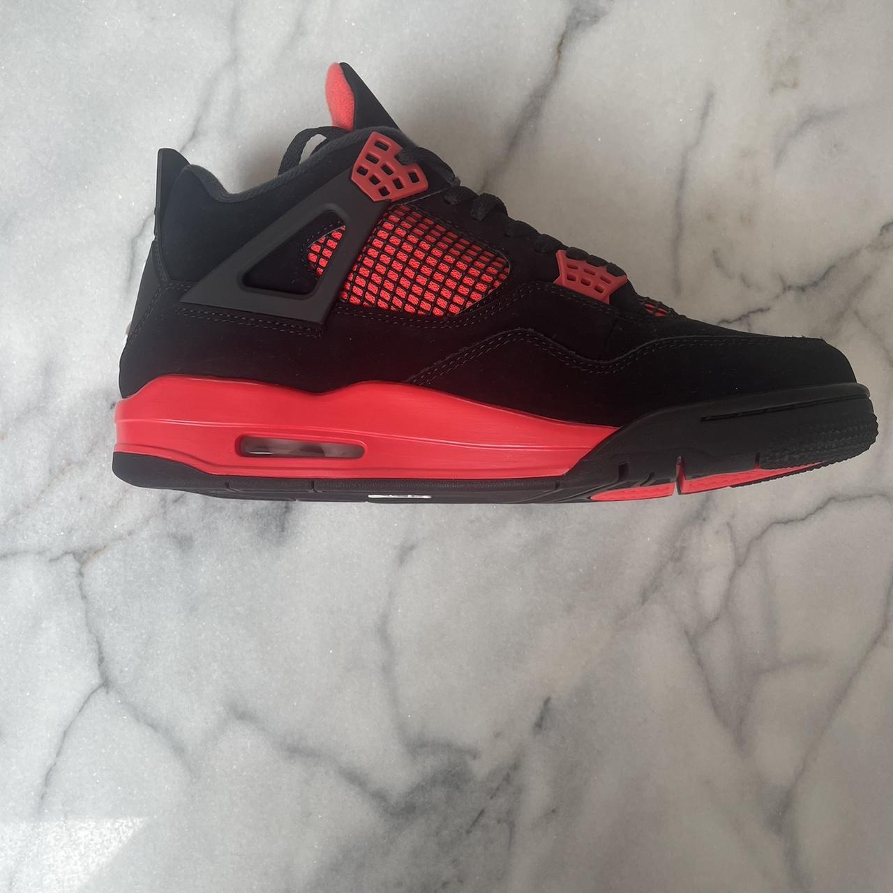 Jordan Men's Black and Red Trainers | Depop