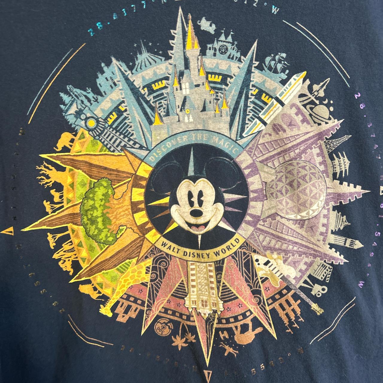 walt disney world mickey mouse compass t shirt, size... - Depop