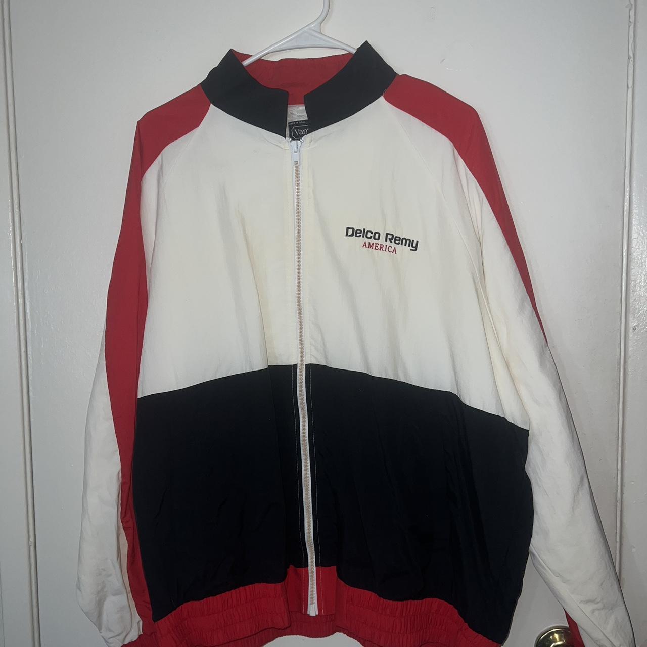 Women's White and Red Jacket | Depop