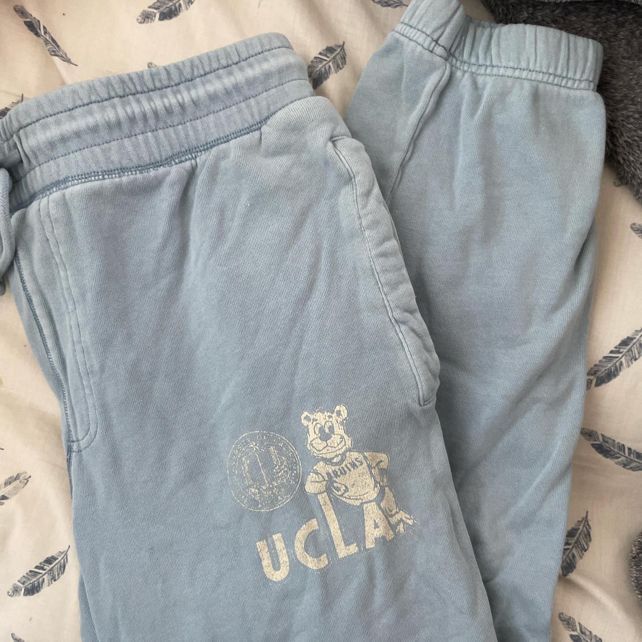Cotton-On UCLA light blue cuffed sweats - Depop