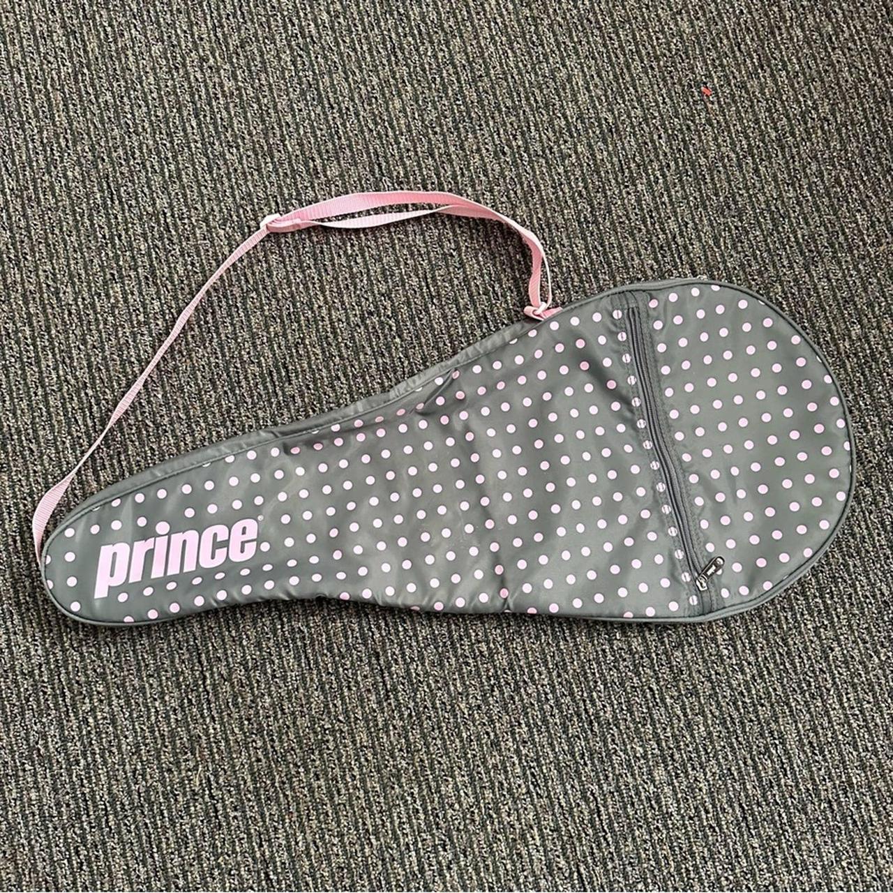 Prince Polka Dot Gray Pink Tennis Racket Case Very... - Depop