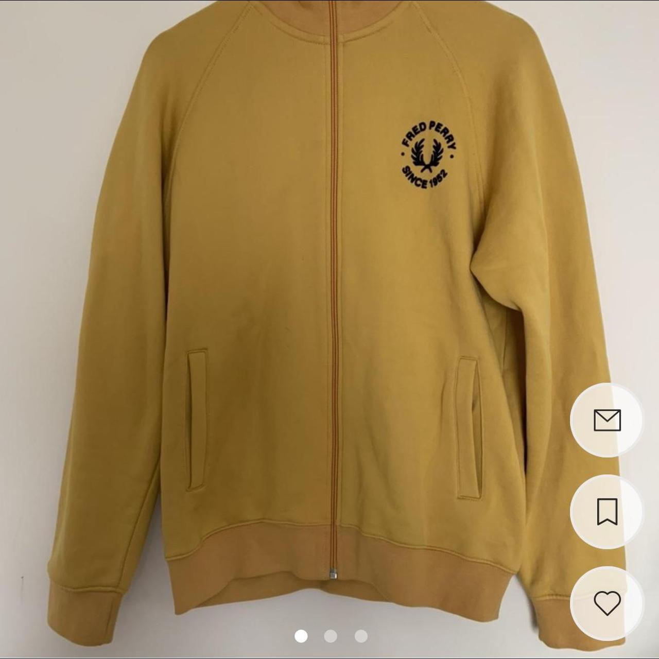 Vintage Fred Perry Track Jacket Size M, mustard... - Depop