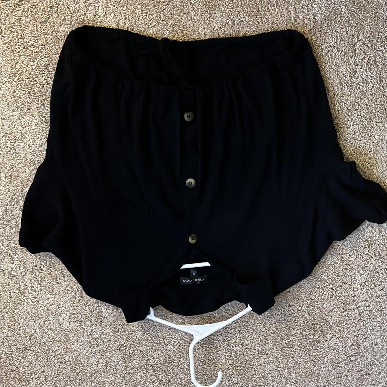 Black cropped button up Wore once but not my style - Depop