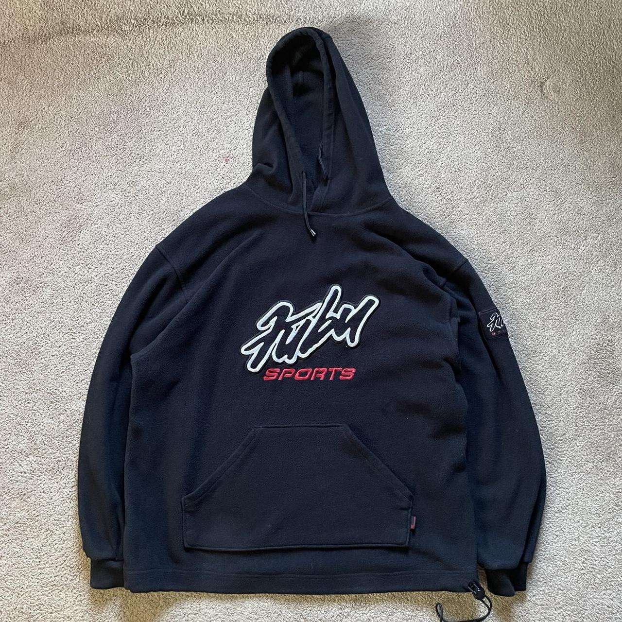 Vintage Y2K FUBU sports fleece hoodie Size XL 9/10... - Depop