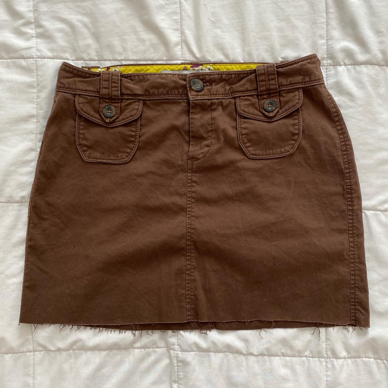 Brown y2k cargo mini skirt Sizing: Waist-... - Depop
