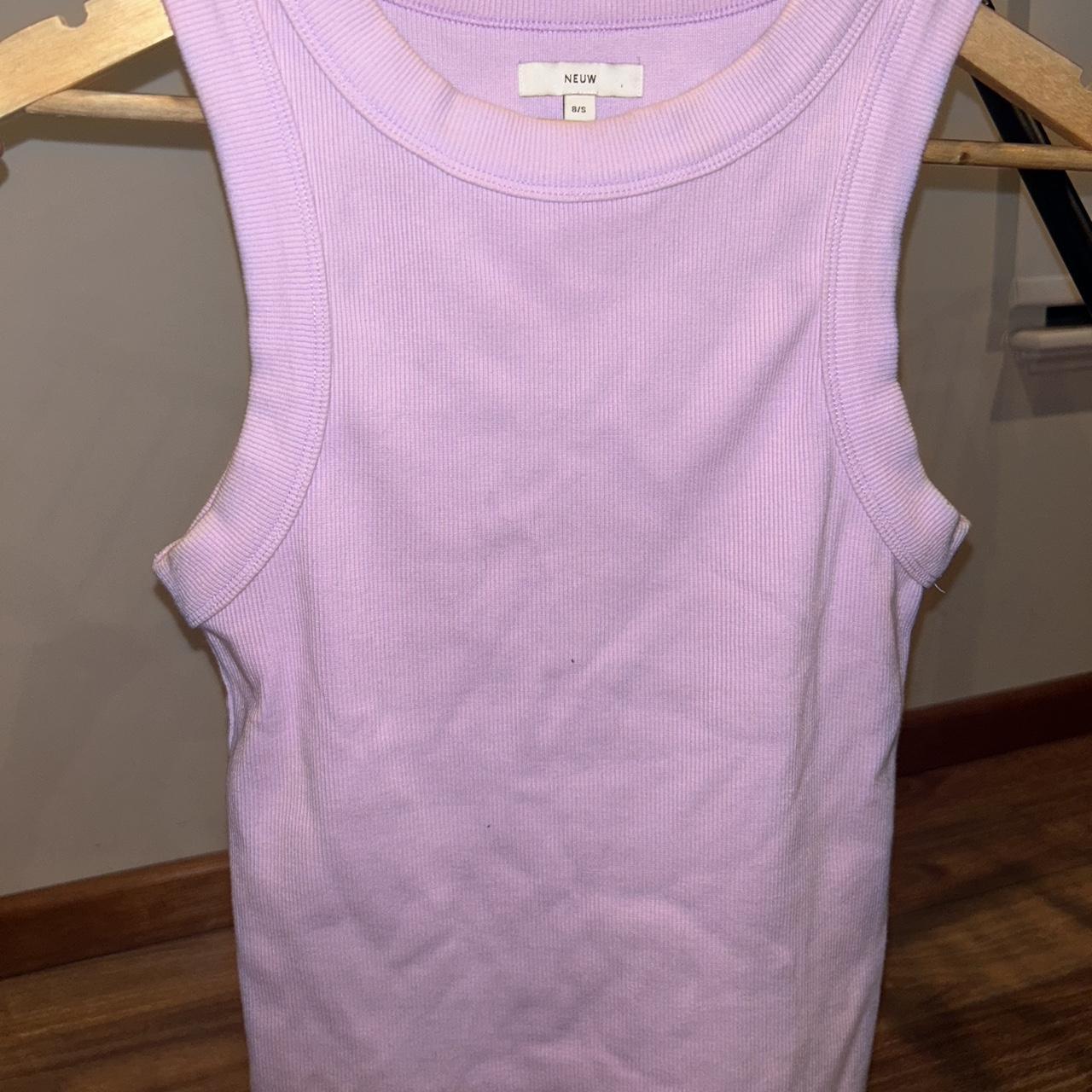 Neuw Ribbed Tank Fits 6-8 - Depop