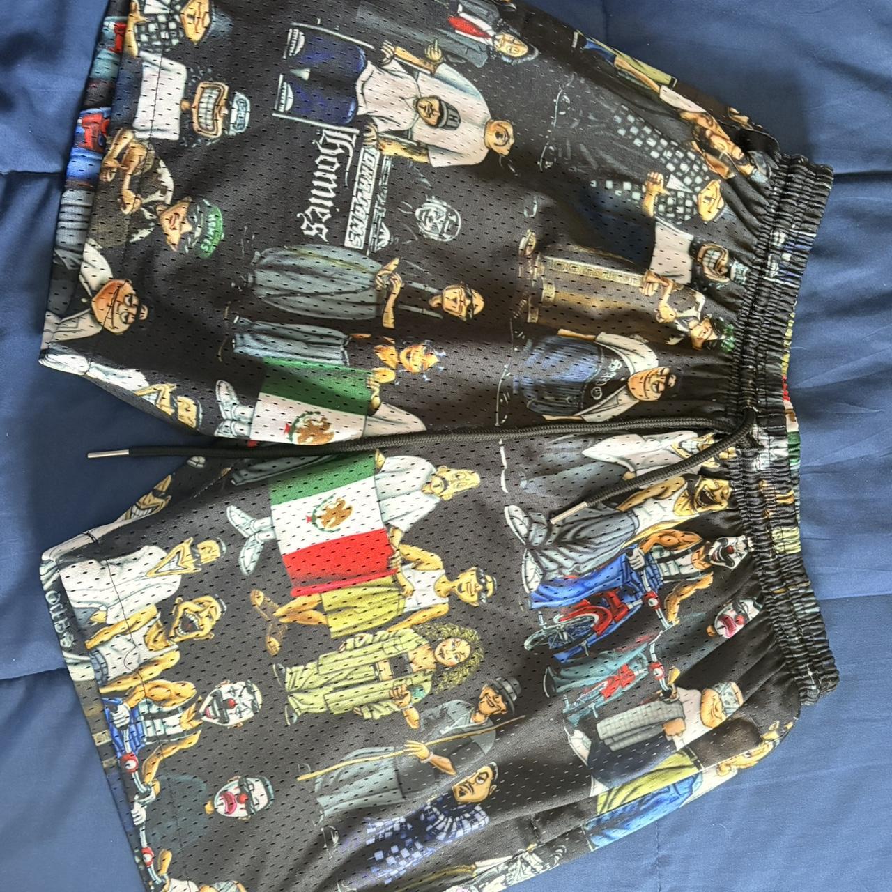 Homies print mesh shorts with zippers Bought them... | Depop