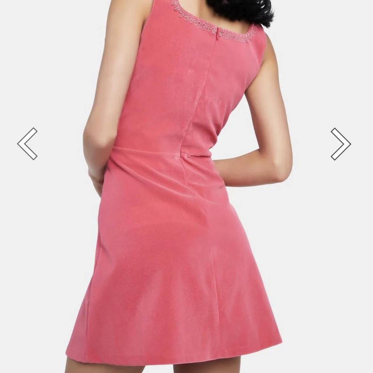 dollskill pink cottagecore laceup dress barmaid... | Depop