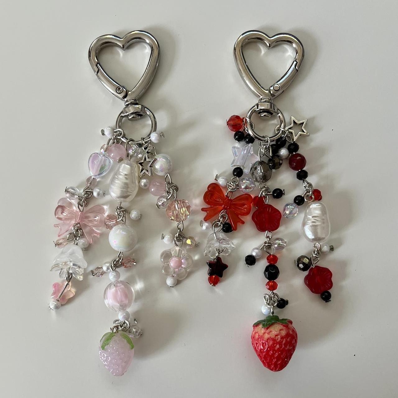 Hachi pink and white strawberry keychain 🍓 🤍 The... | Depop