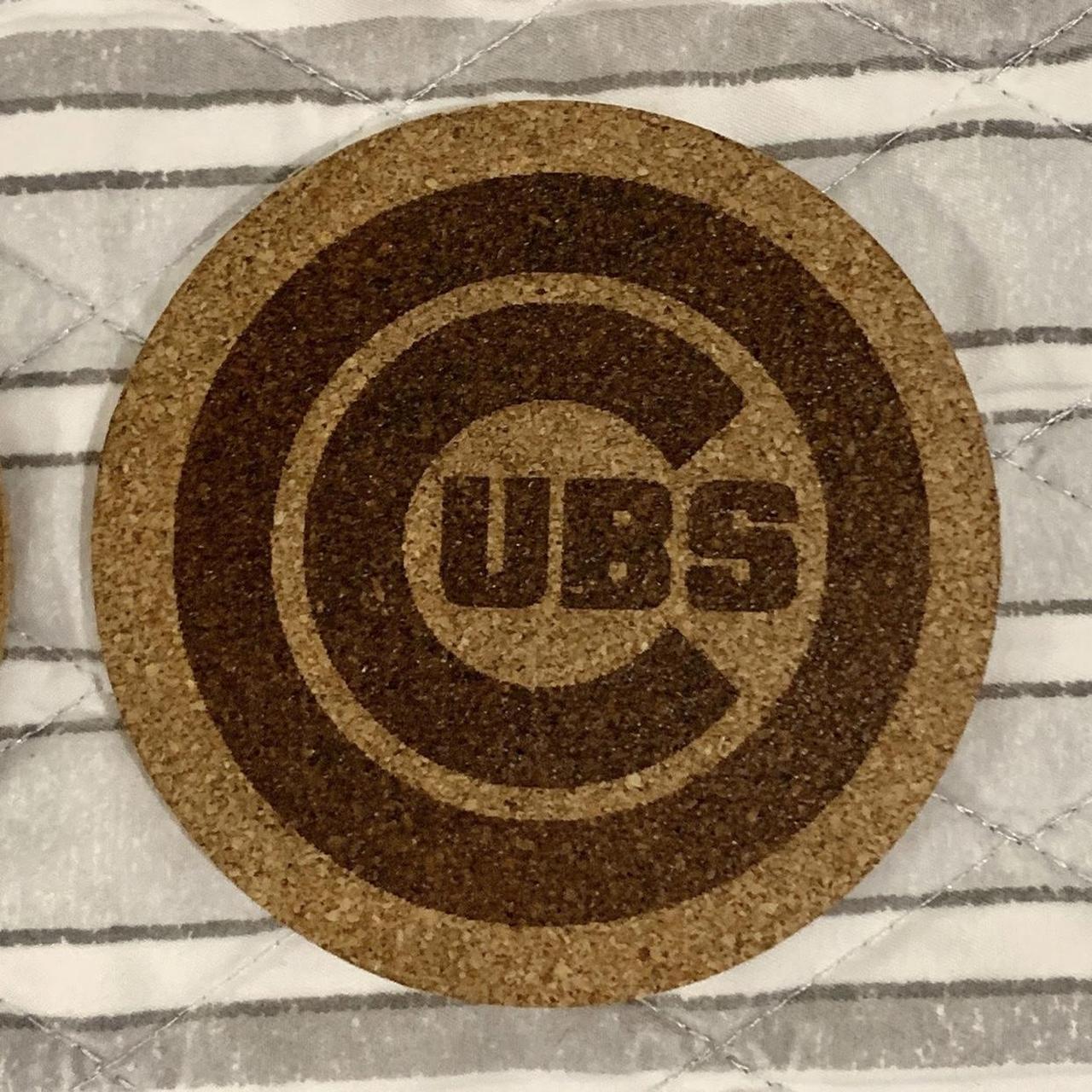 Chicago Cubs Laser Engraved Cork Coaster • Brand... - Depop