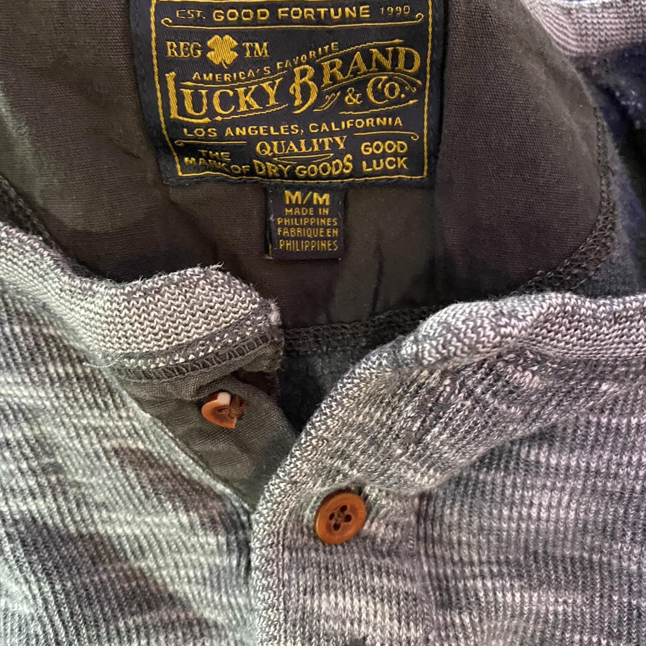 Lucky Brand grey longsleeve OFFERS... - Depop