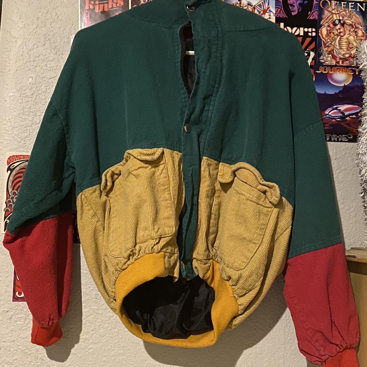 Zaful small multi colored jacket . Short on the arms... - Depop