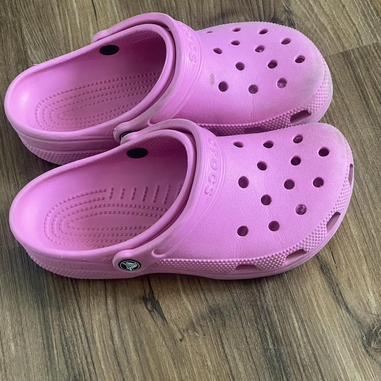 Hot Pink Crocs! Original sold for $50! A few... - Depop