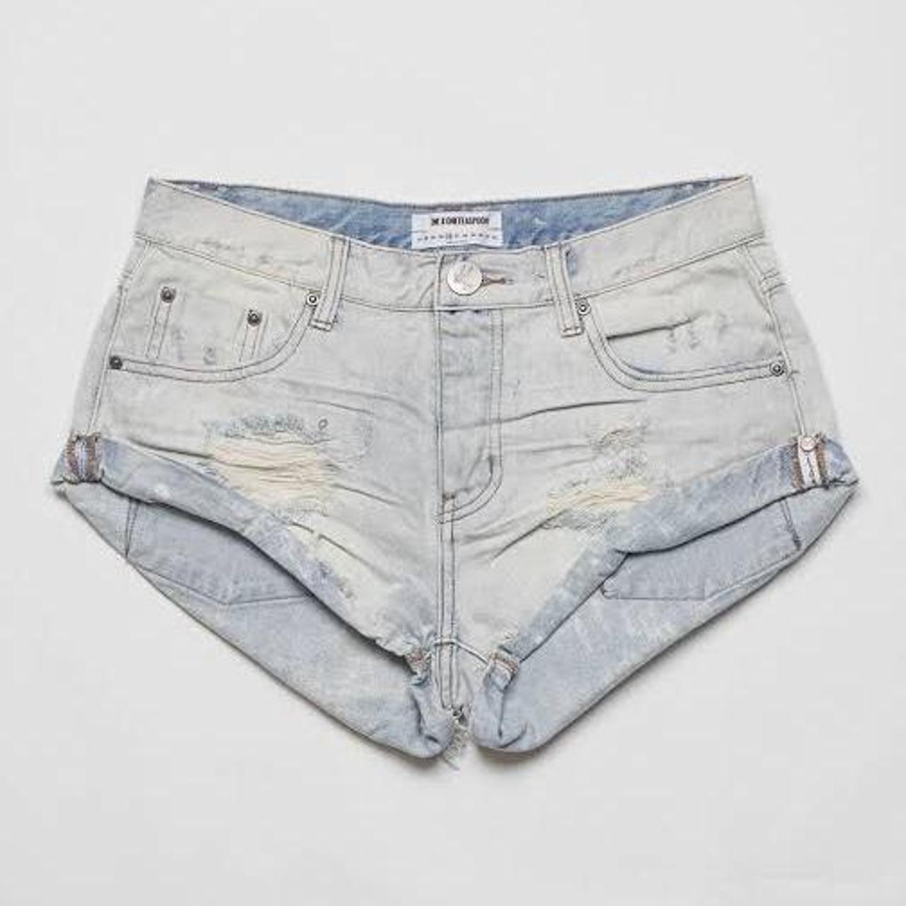 One Teaspoon DIAMONDE BANDITS DENIM SHORT Size: xs/s... - Depop