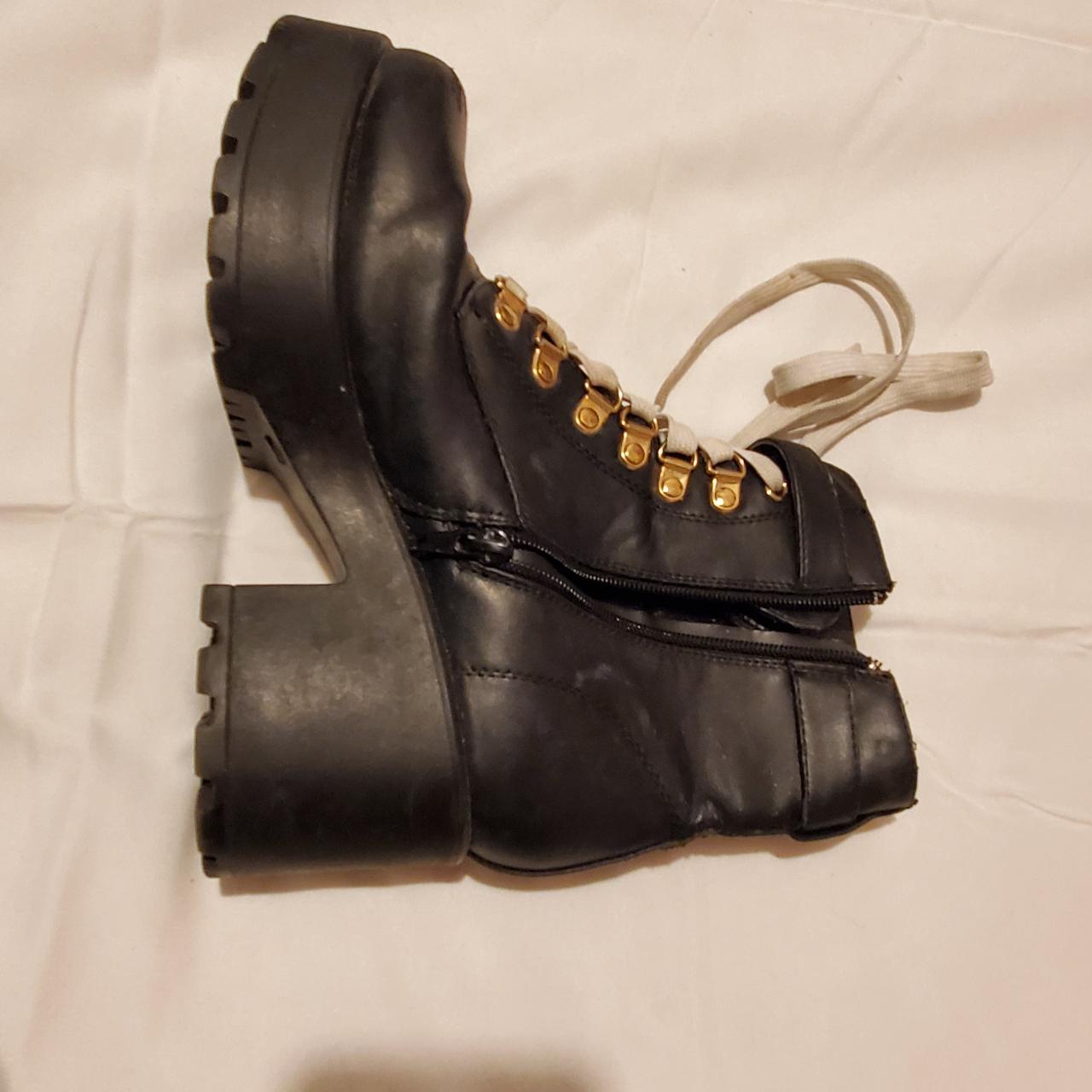 Koi shoes (fully vegan). Fake leather. Chunky boot,... - Depop