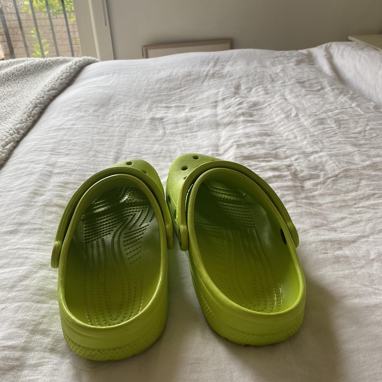 bright green crocs women’s 10/ men’s 8 - Depop