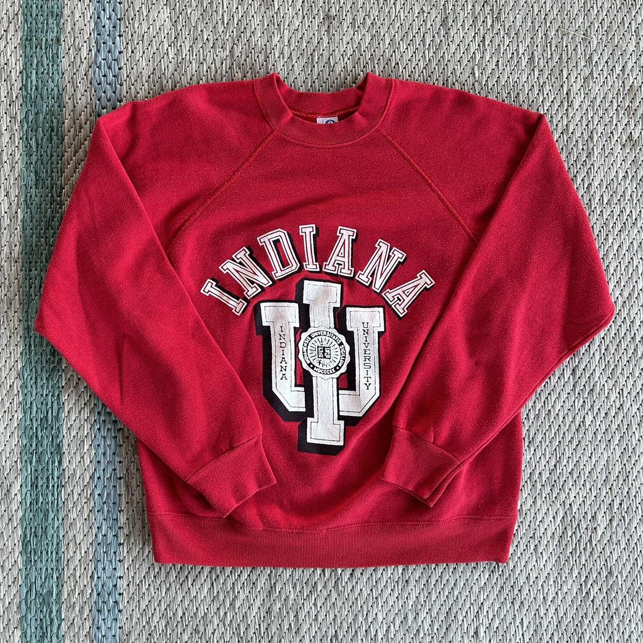 VTG 1970s 1980s- Indiana University raglan sweatshirt - Depop