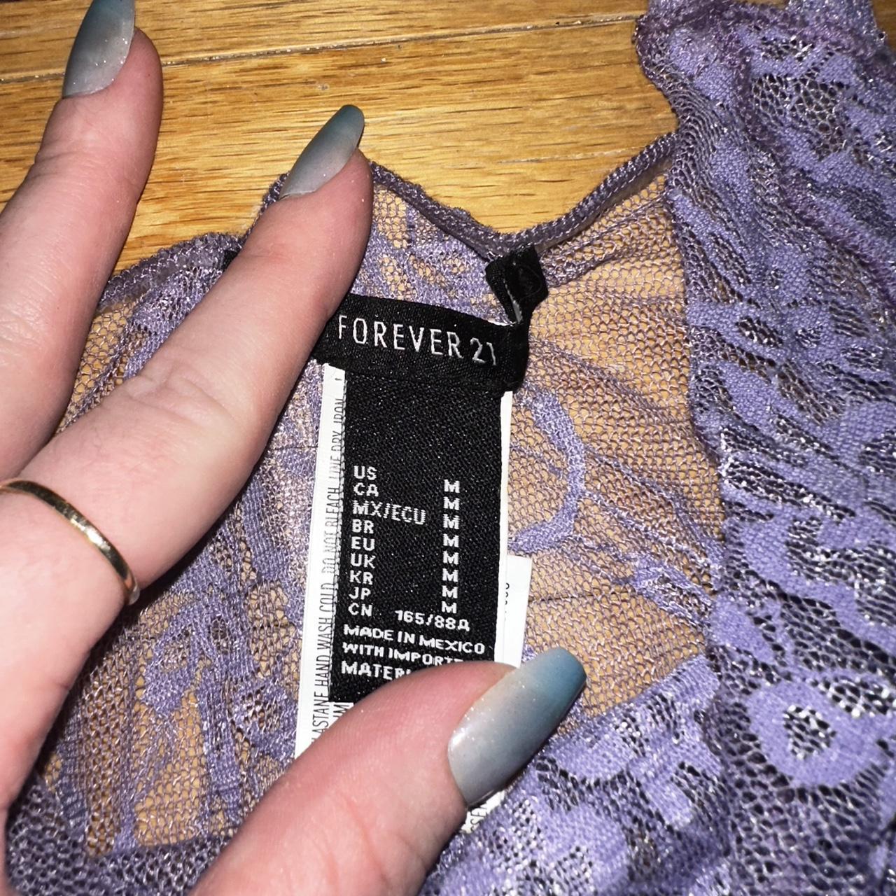 Lace Whimsy Goth Lavender Tank Top 💜 Delicate and... | Depop