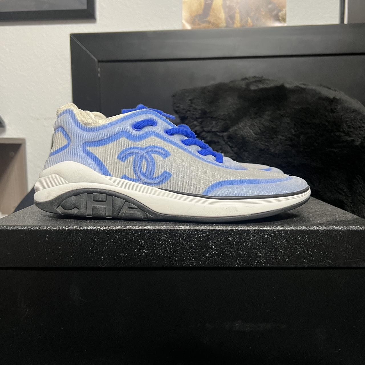 Chanel Blue Runner Sneaker - 100% Authentic From The... - Depop