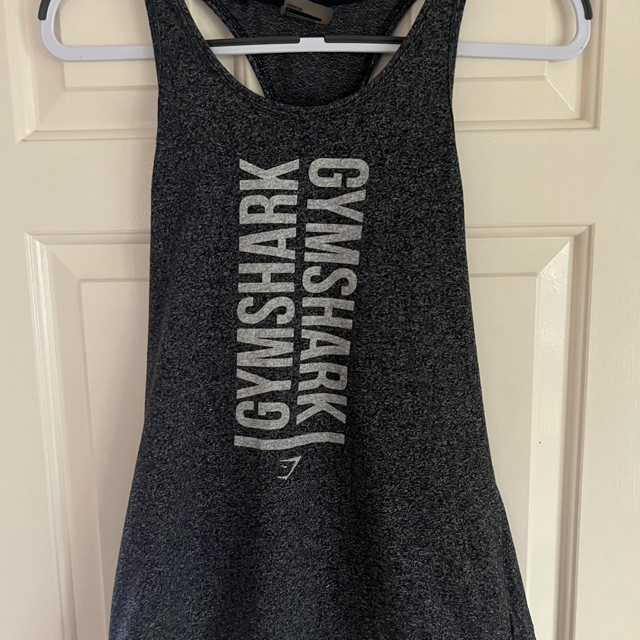 Old Gymshark stringer vest in marl grey - Depop
