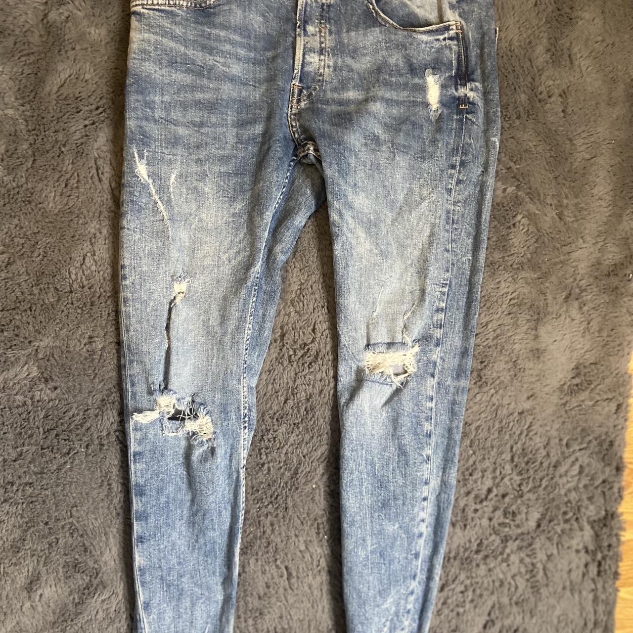 Men’s zara ripped jeans europe 42 #zara #jeans... - Depop