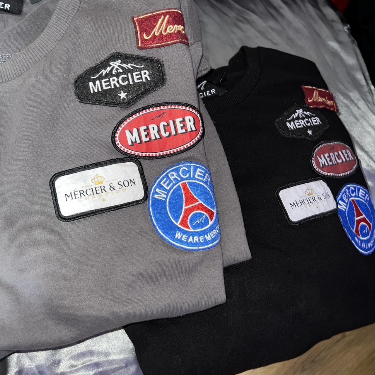Mercier badge Tracksuit Grey/Black Both Medium... - Depop