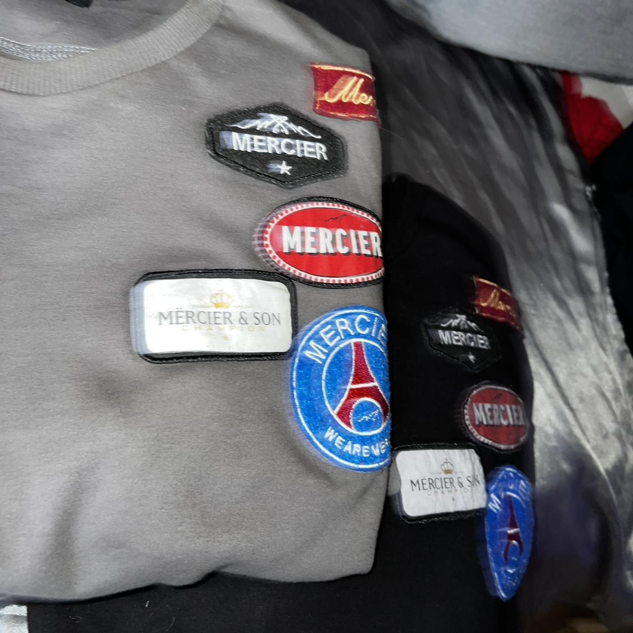 Mercier badge Tracksuit Grey/Black Both Medium... - Depop