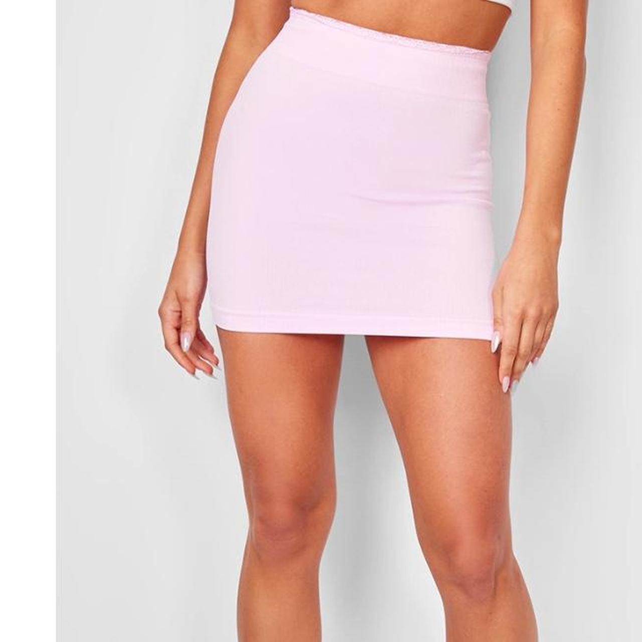 Baby pink mini skirt from Pretty Little Thing. Never... - Depop