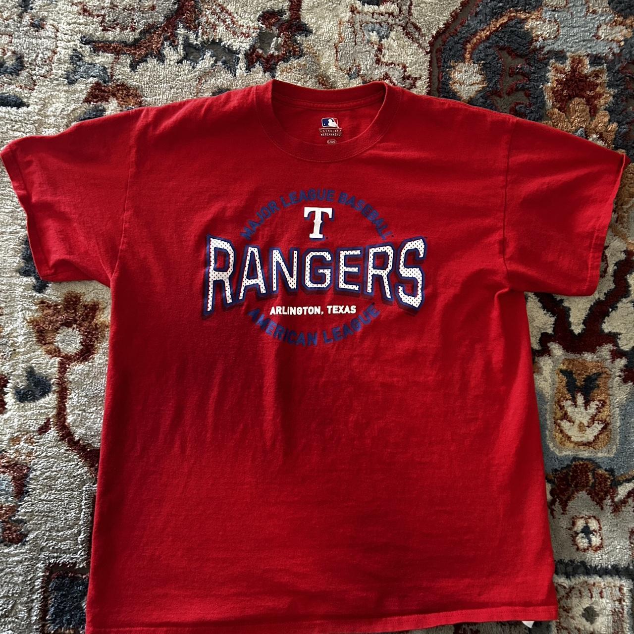Red and white Texas Rangers graphic tee #baseball | Depop