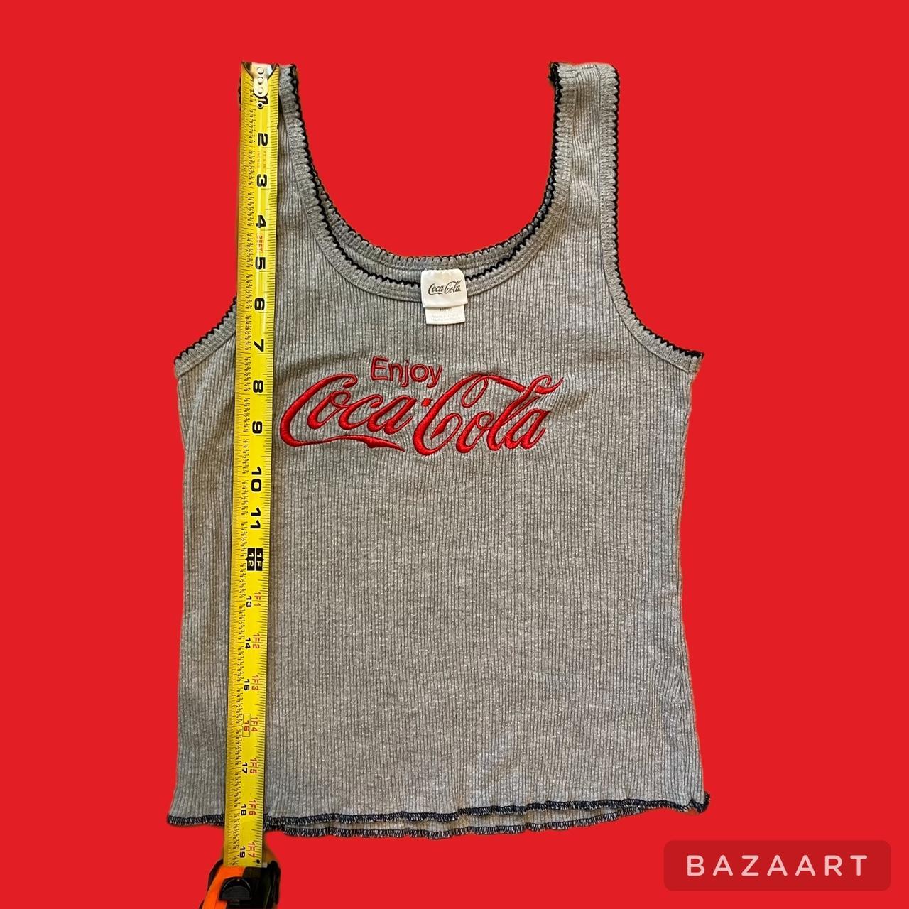 Coca-Cola Women's Grey Crop-top | Depop