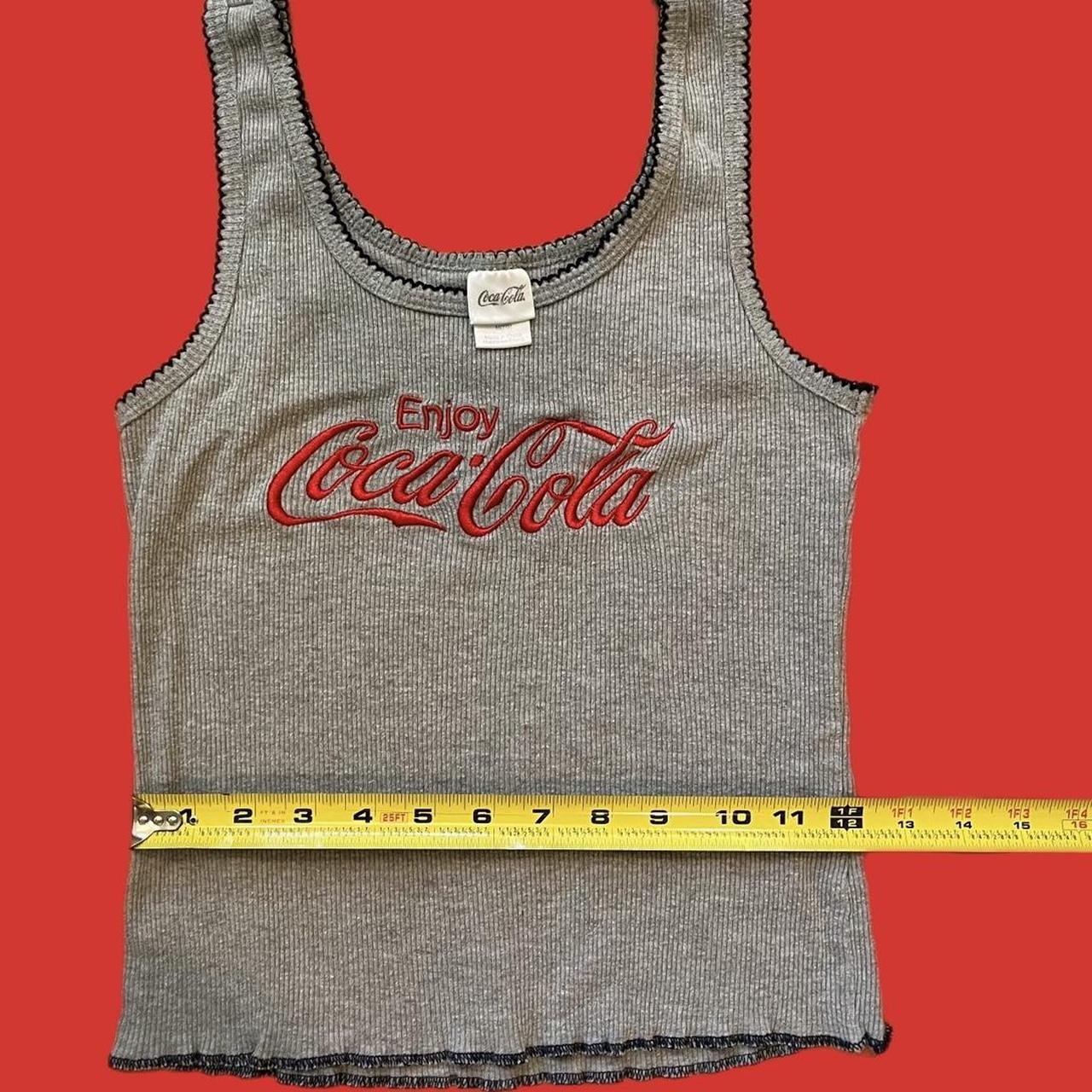 Coca-Cola Women's Grey Crop-top | Depop