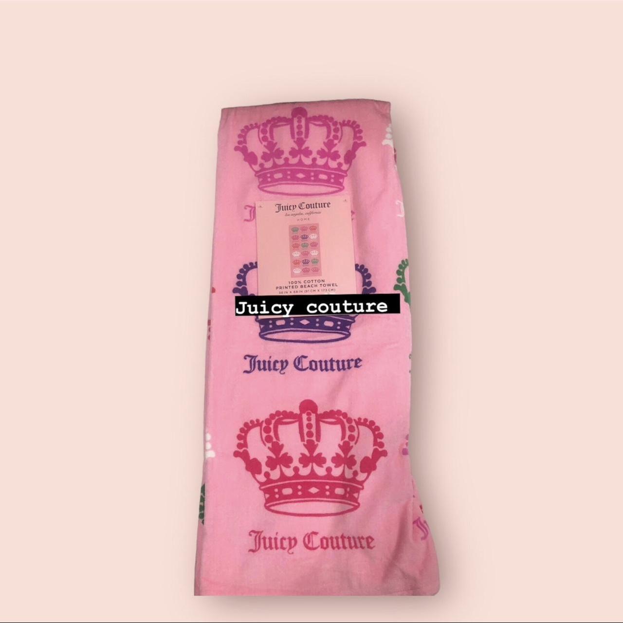 💓New Juicy Couture Crowns Pink Beach/Bath Towel 100%... - Depop 💓New Juicy Couture Crowns Pink Beach/Bath Towel 100%... - Depop