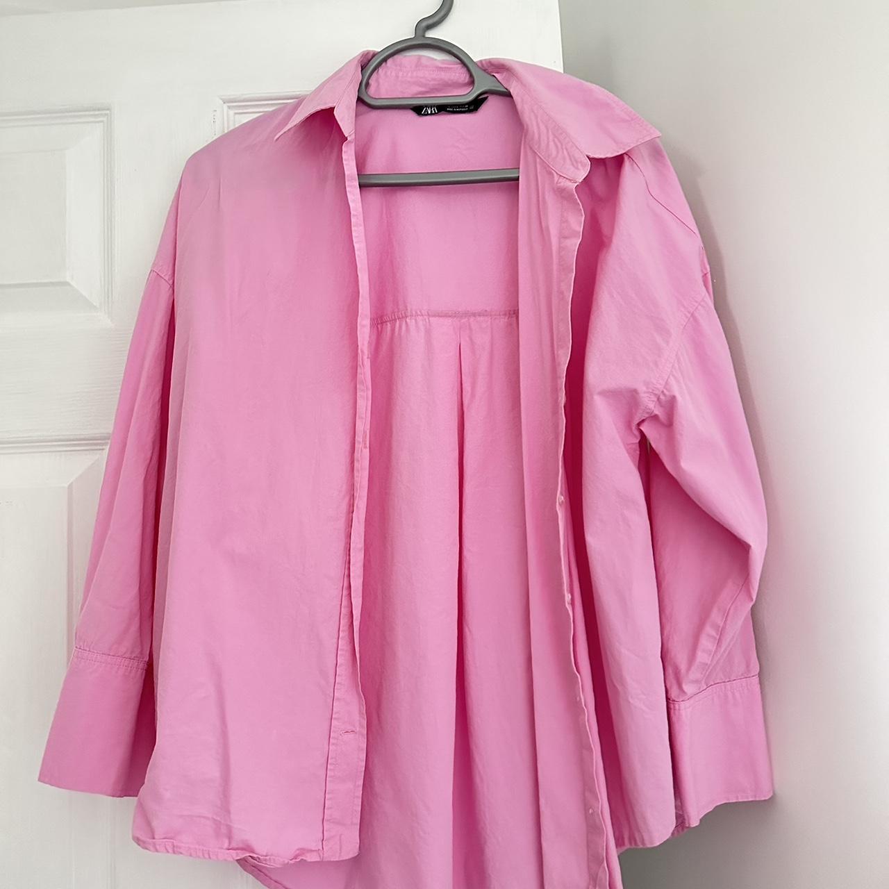 Zara Pink Shirt. Worn A Couple Of Times. Size 6-8... - Depop