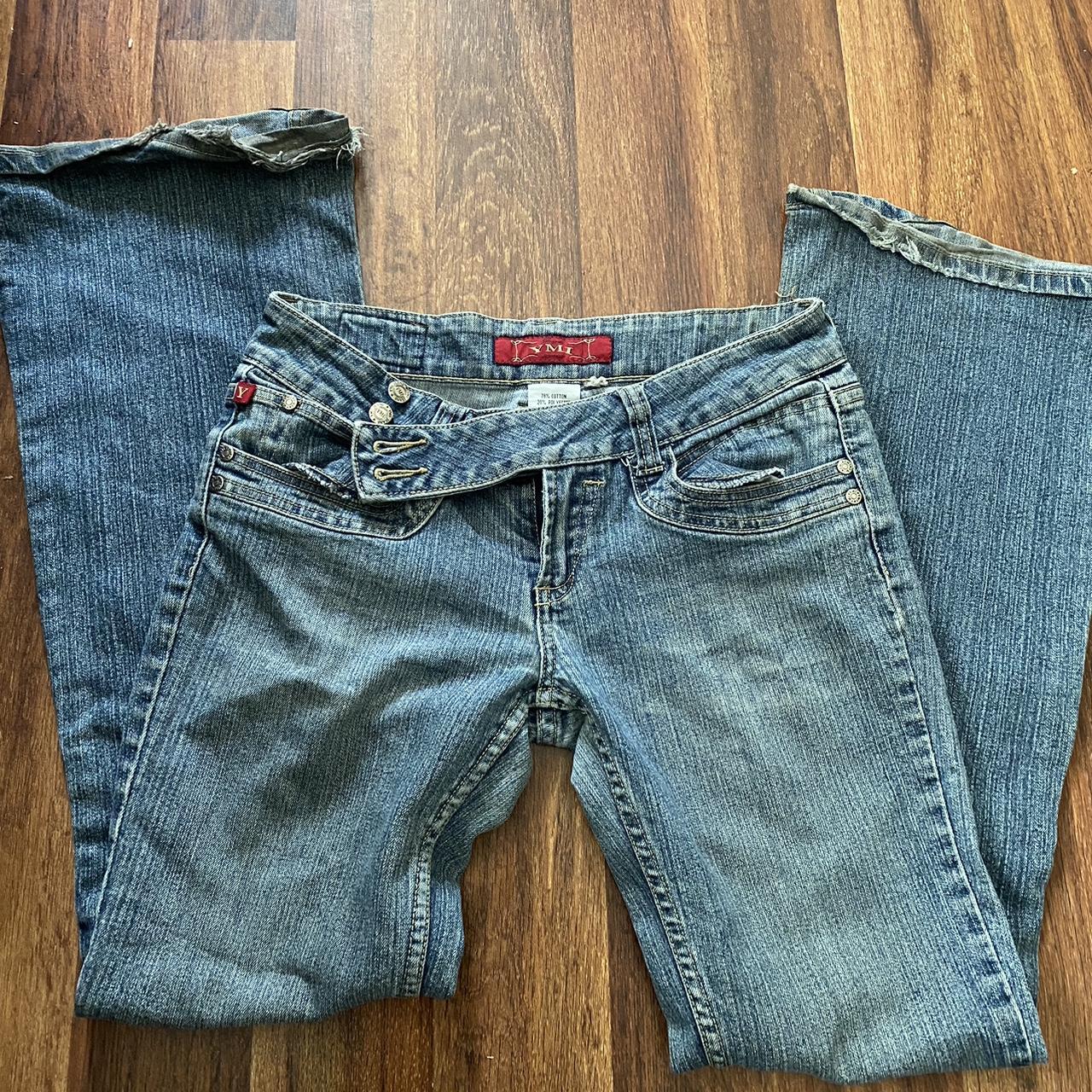 ymi flared low rise jeans size 25” /26” or... - Depop