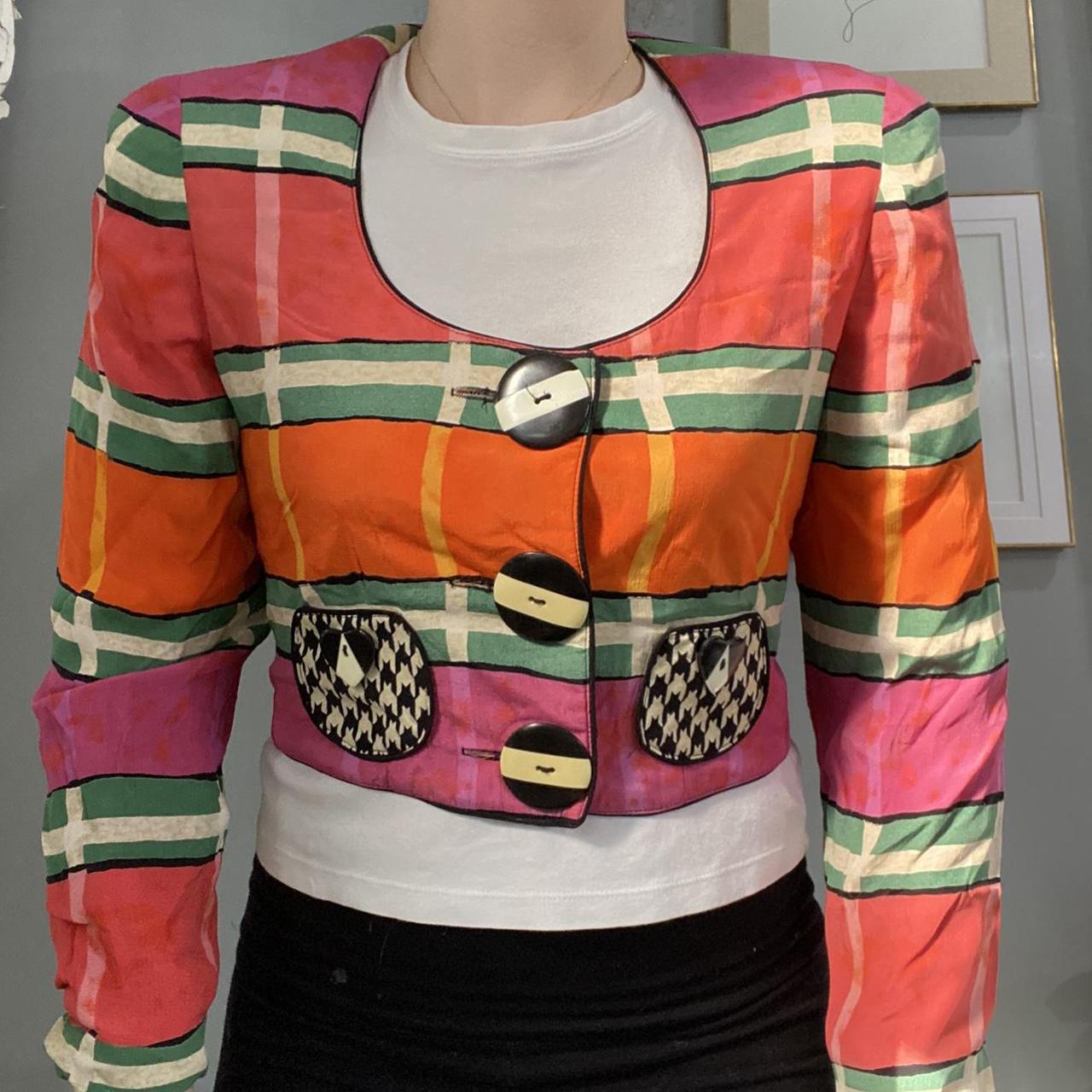 Vintage Cropped Cardigan/ Blazer - Size S - Brand:... - Depop