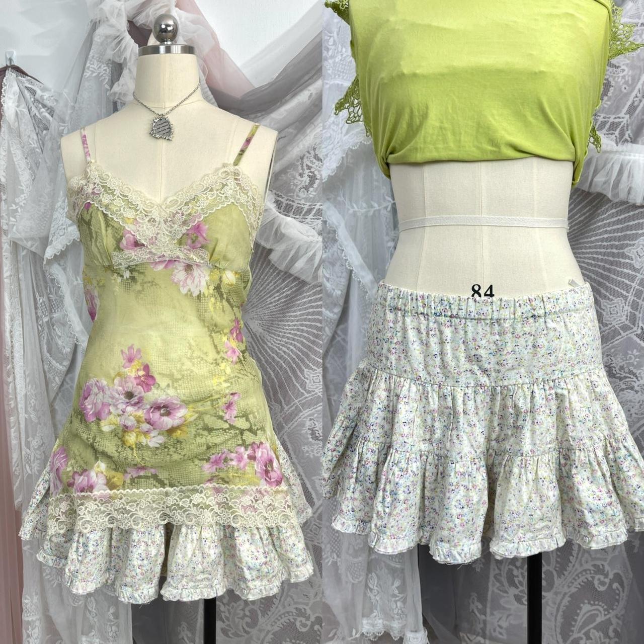 Japanese label shoujo morikei coquette floral print... - Depop