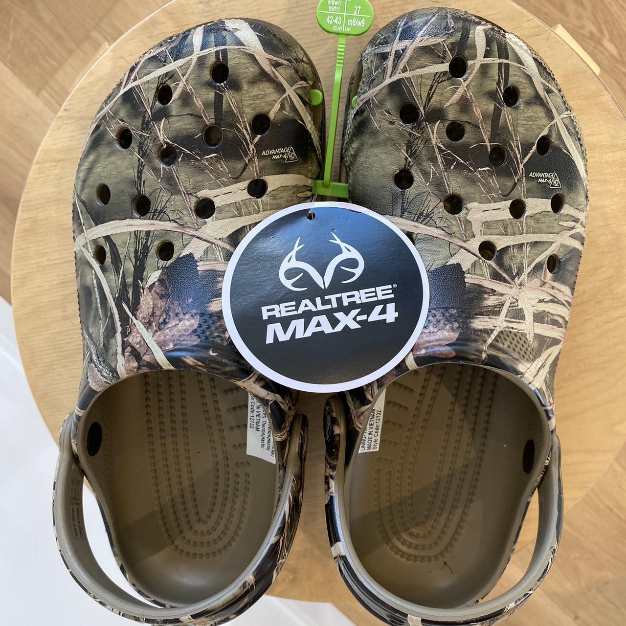 CROCS x REAL TREE realistic camo slip-ons. New,... - Depop