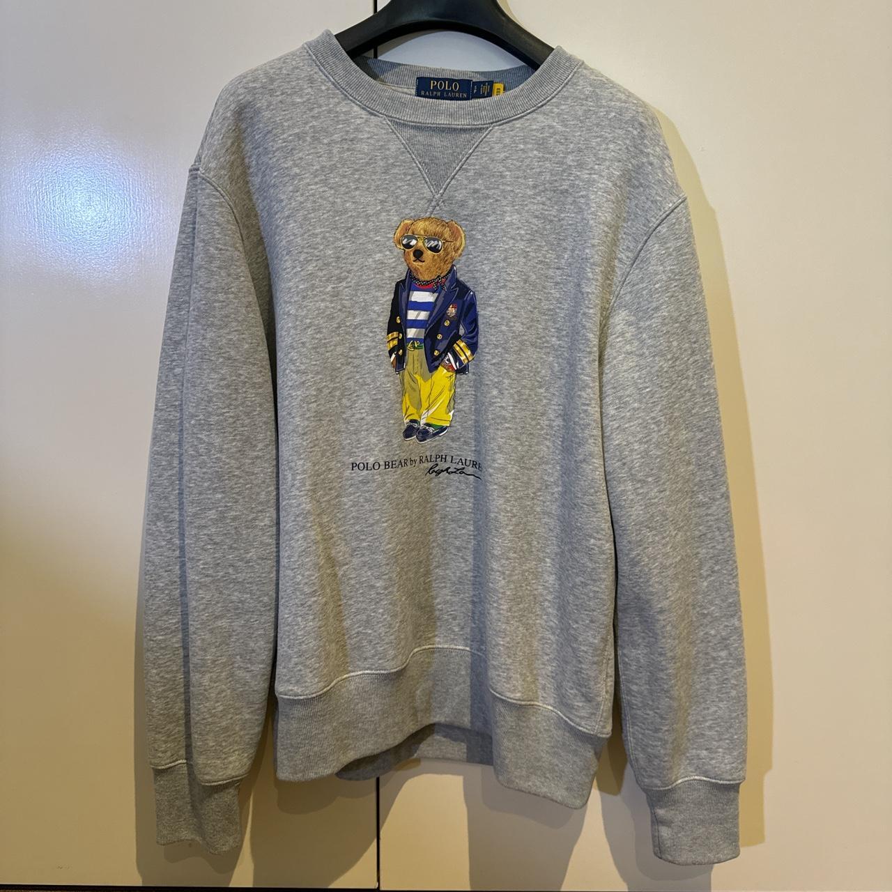 Polo Ralph Lauren Polo Bear Sweatshirt (Grey) Size:... - Depop